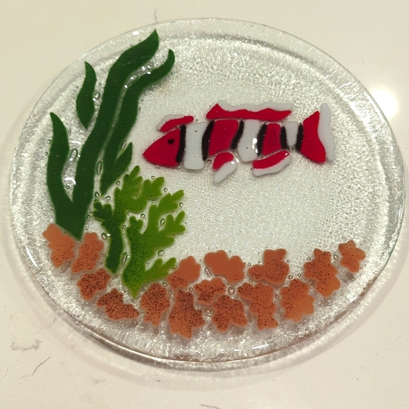 Peggy karr | Art | Vintage Peggy Karr Glass Fish Plate | Poshmark